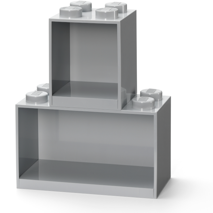 Brick Shelf Set – Medium Stone Grey – Bricks & Minifigs Grand Rapids